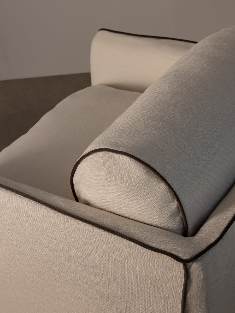 Cohen Armchair Ivory Contrast – Rachel Donath